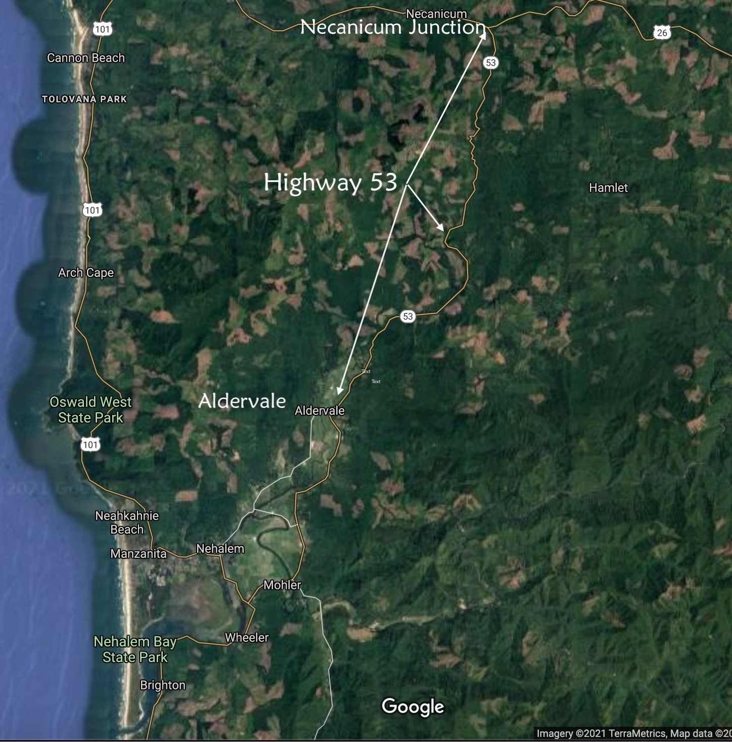 Locations Hub - Highway 53 - Necanicum Junction